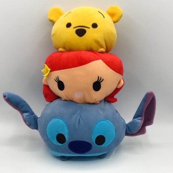 Disney | Toys | Disney Tsum Tsum 5 Soft Plush Stacked Pillow Toy Winnie ...